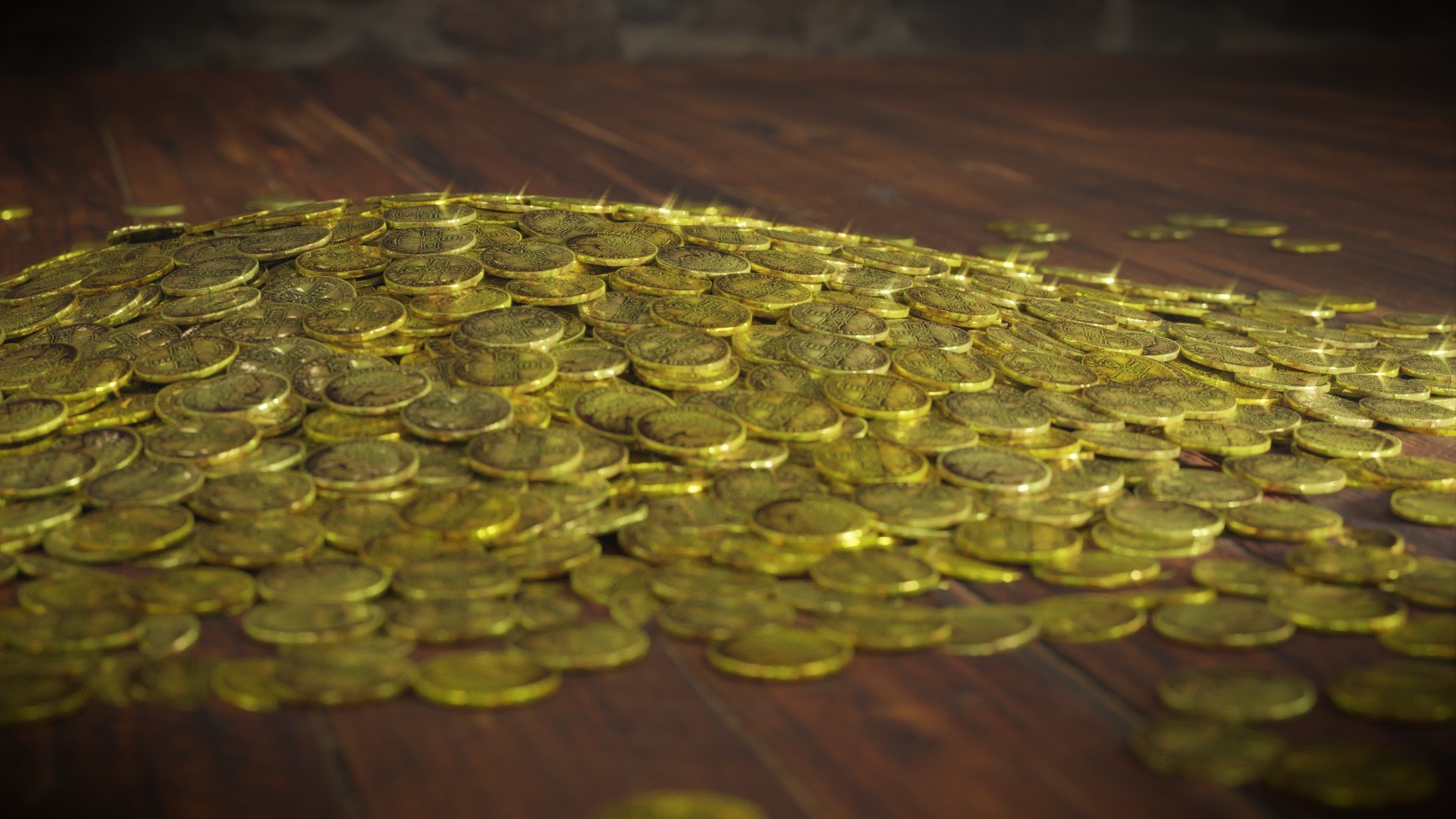 Bunch of old gold Coins 3D model - TurboSquid 1999559