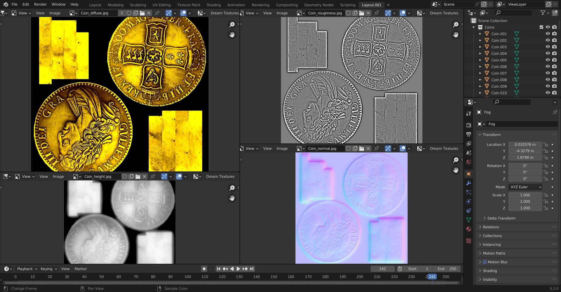 Bunch of old gold Coins 3D model - TurboSquid 1999559
