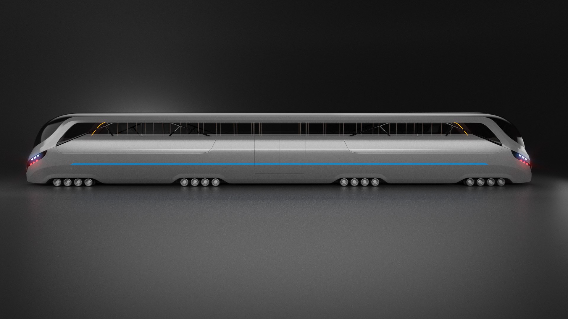 Futuristic Train 3D - TurboSquid 1975530