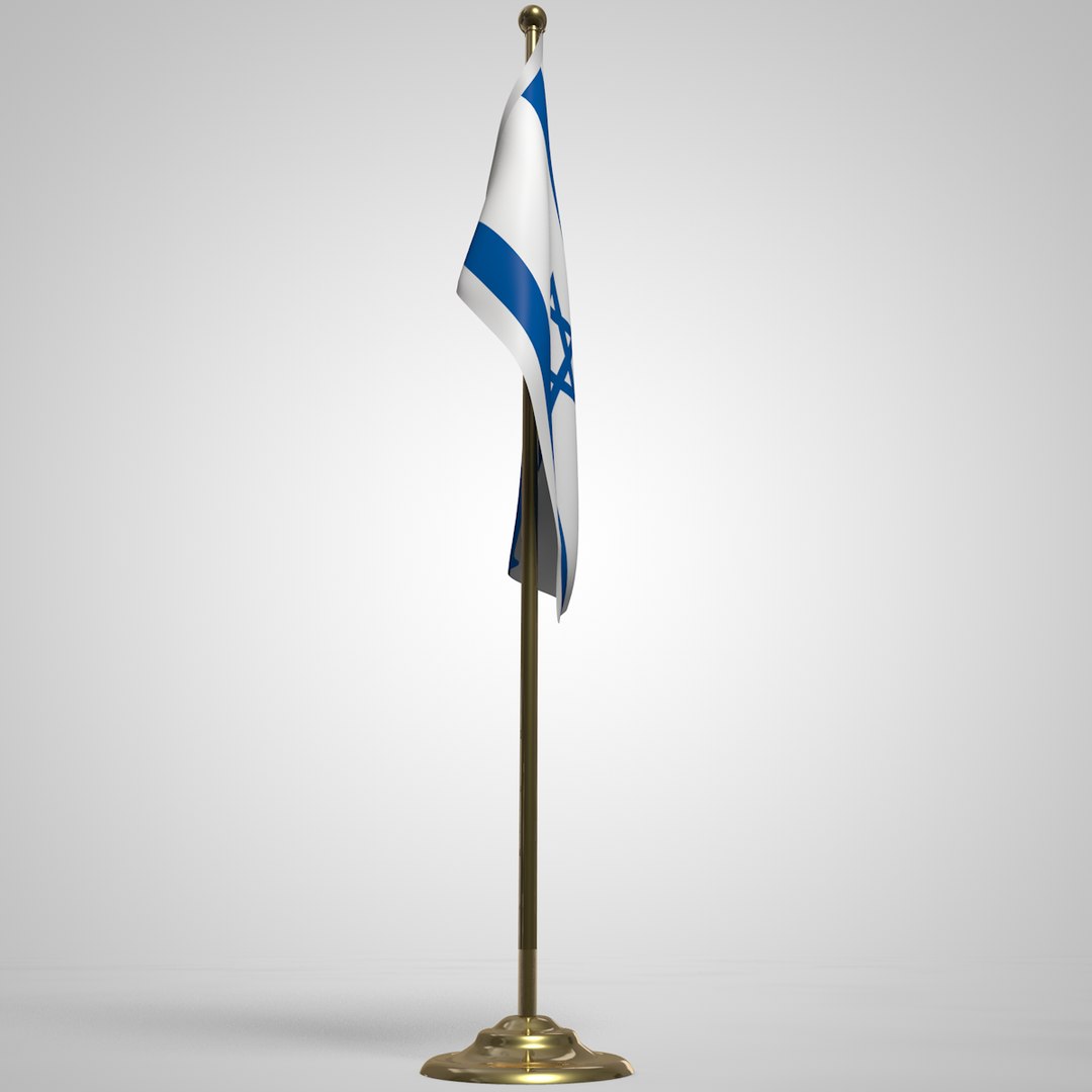 3D Israel Flag Pole Model - TurboSquid 1376513