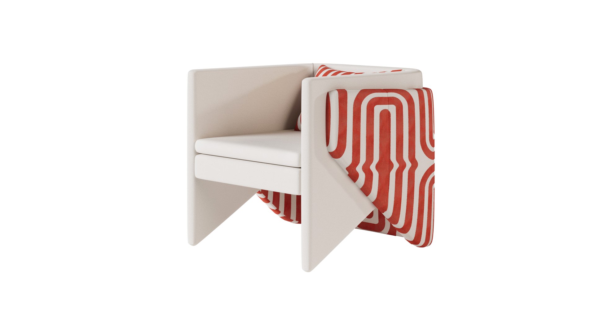 Fun Single Arm Chair 3D Model - TurboSquid 2123279