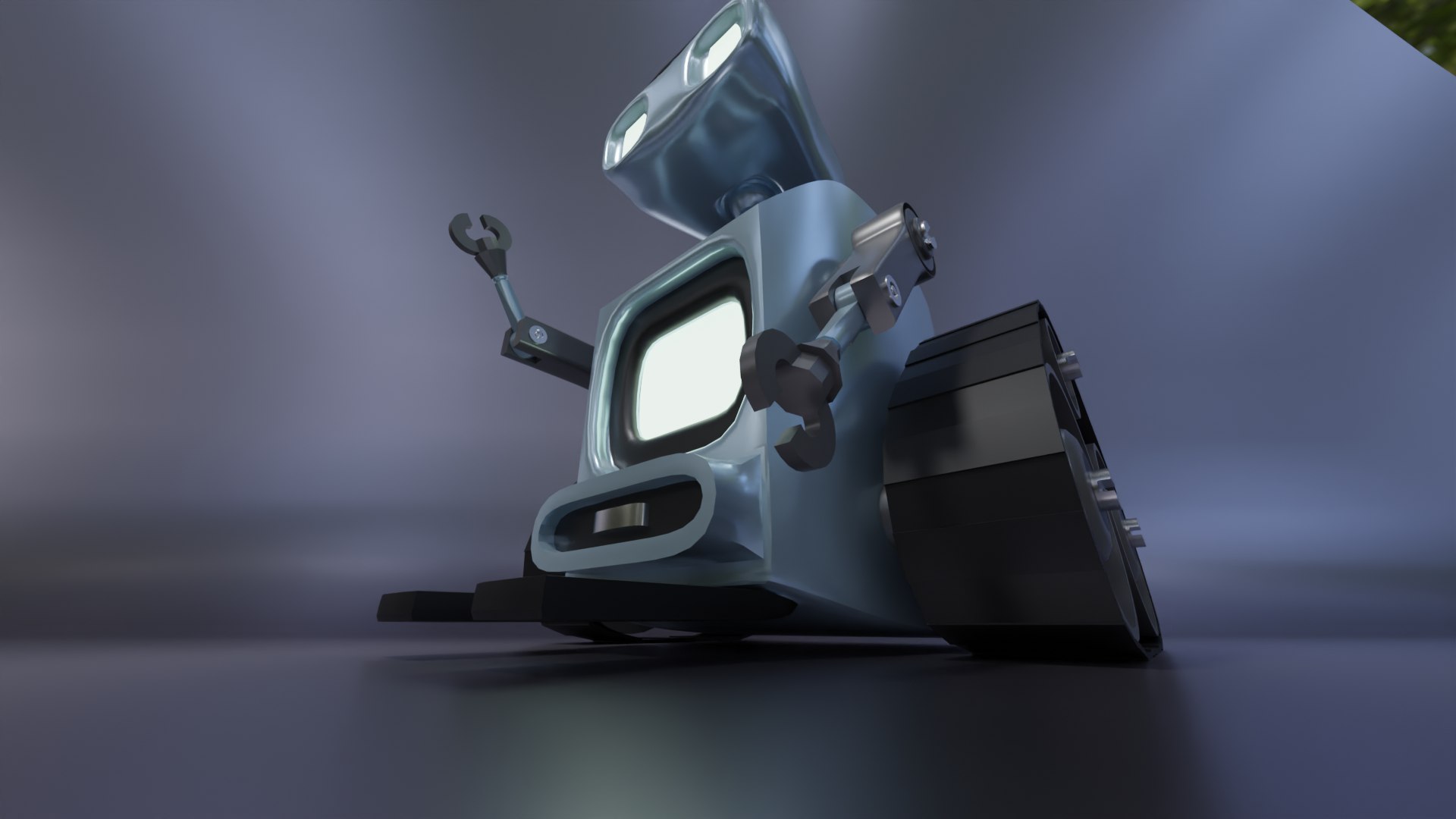 3D Model Robot Wall TV - TurboSquid 1851479