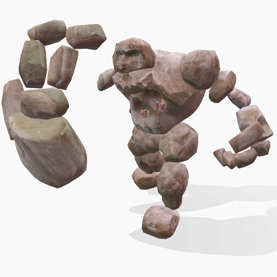 3D Golem 4 set skins 18 animations model - TurboSquid 1786046