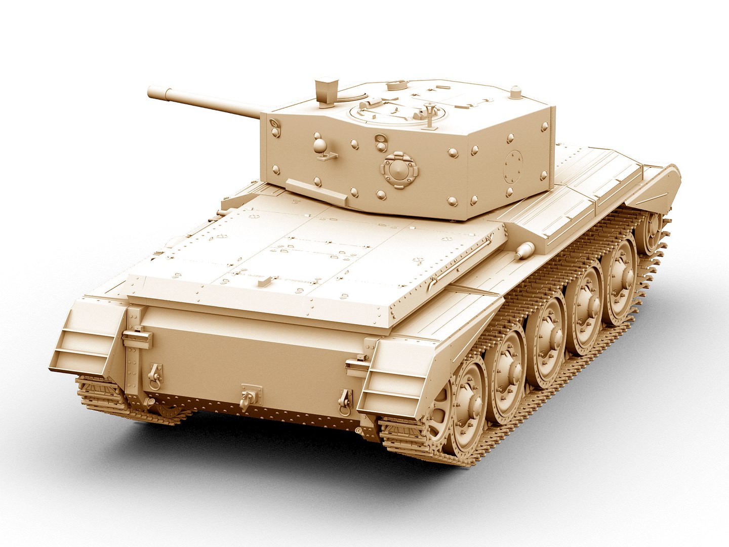 3D Cavalier A24 Tank Model - TurboSquid 2198369