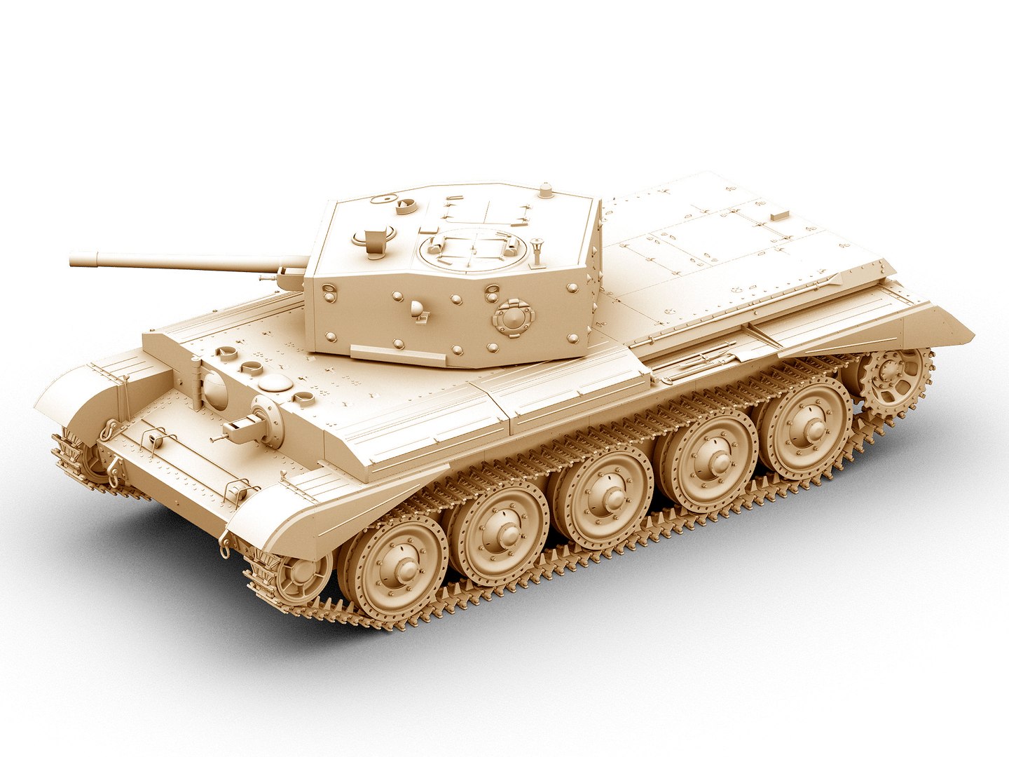 3D Cavalier A24 Tank Model - TurboSquid 2198369
