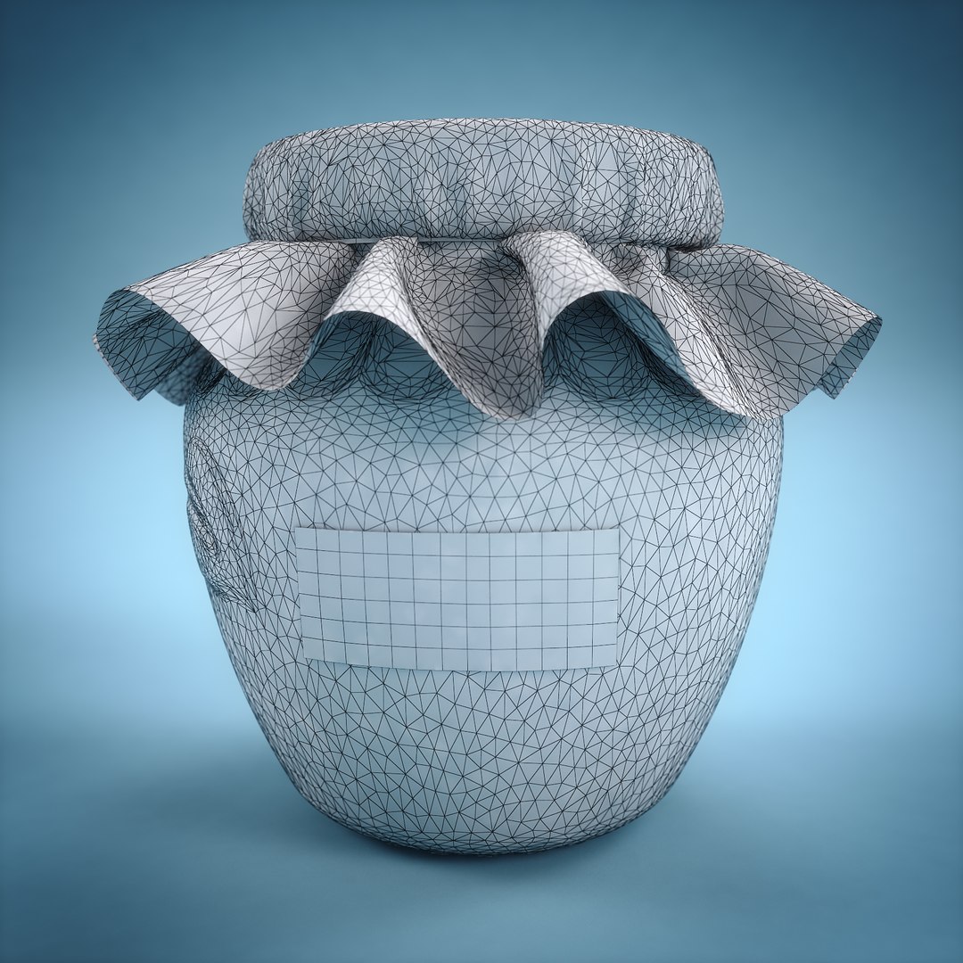 Realistic Jar Cranberries 3d Max