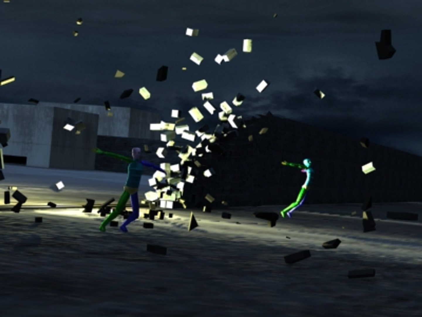 Wall Explosion 3d Model