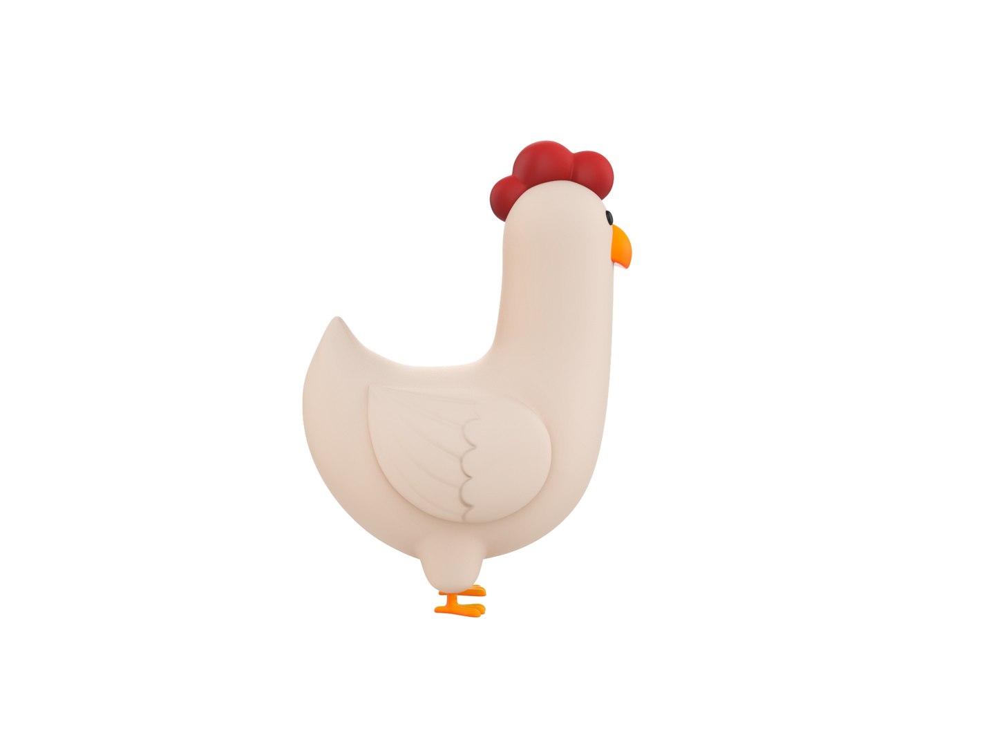 3D Model Character160 Chicken - TurboSquid 1780185