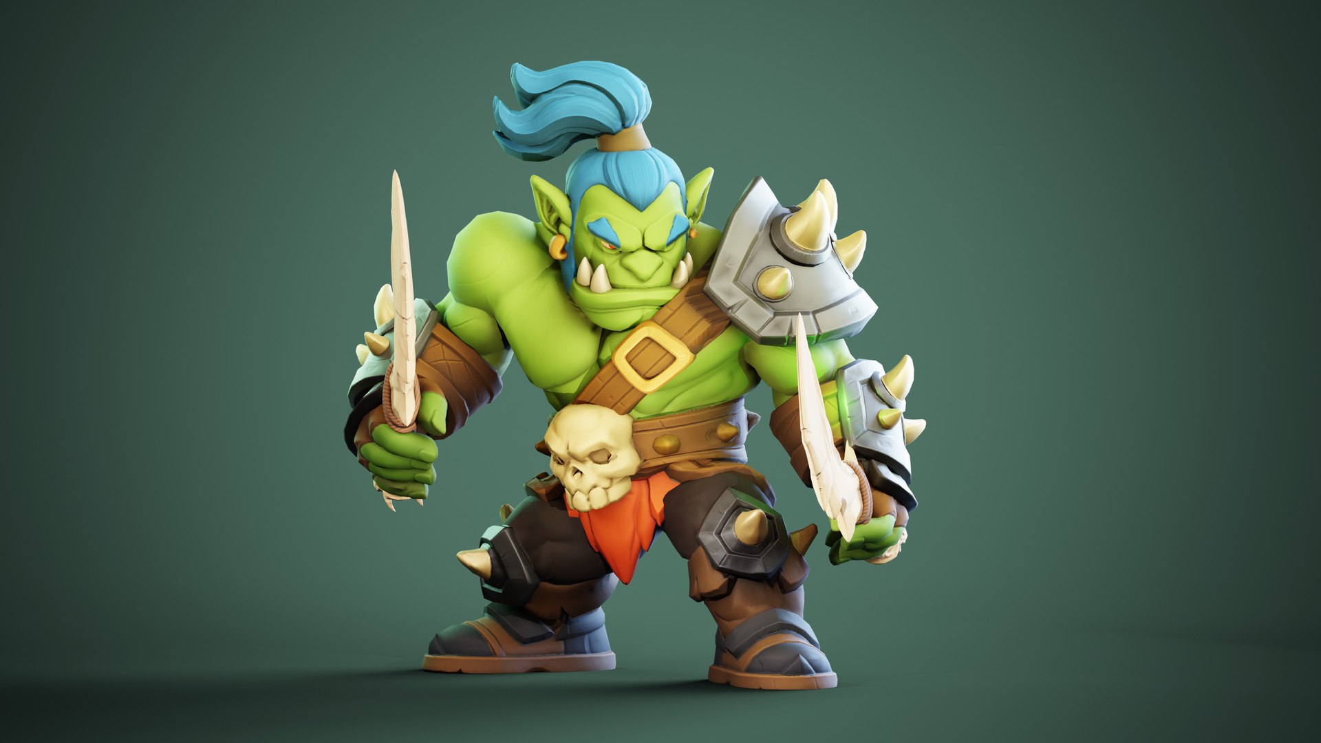 Stylized Medieval Orc Character - Mugor 3D Model - TurboSquid 2511172