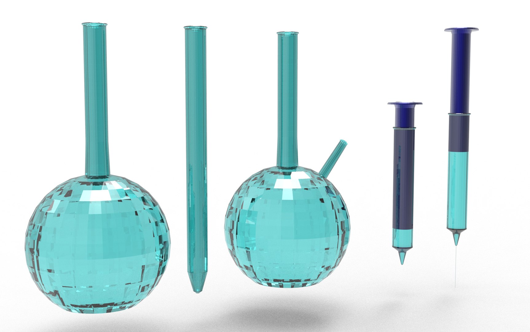 3D Medical Flasks And Syringes - TurboSquid 1972069