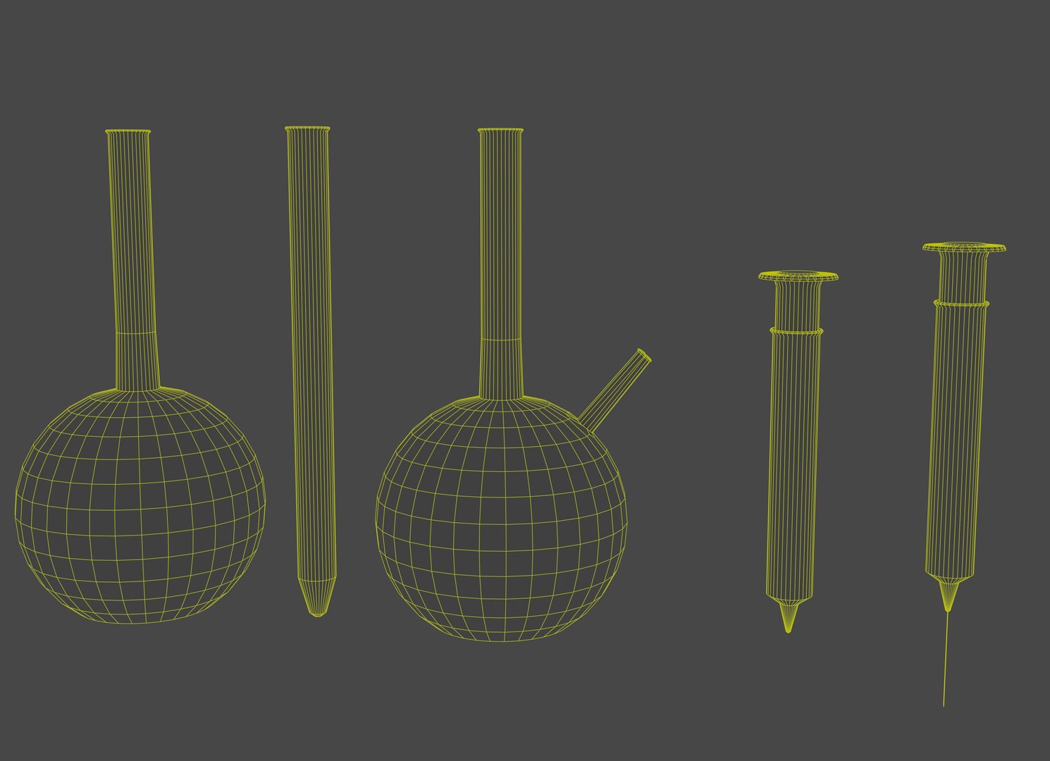 3D Medical Flasks And Syringes - TurboSquid 1972069