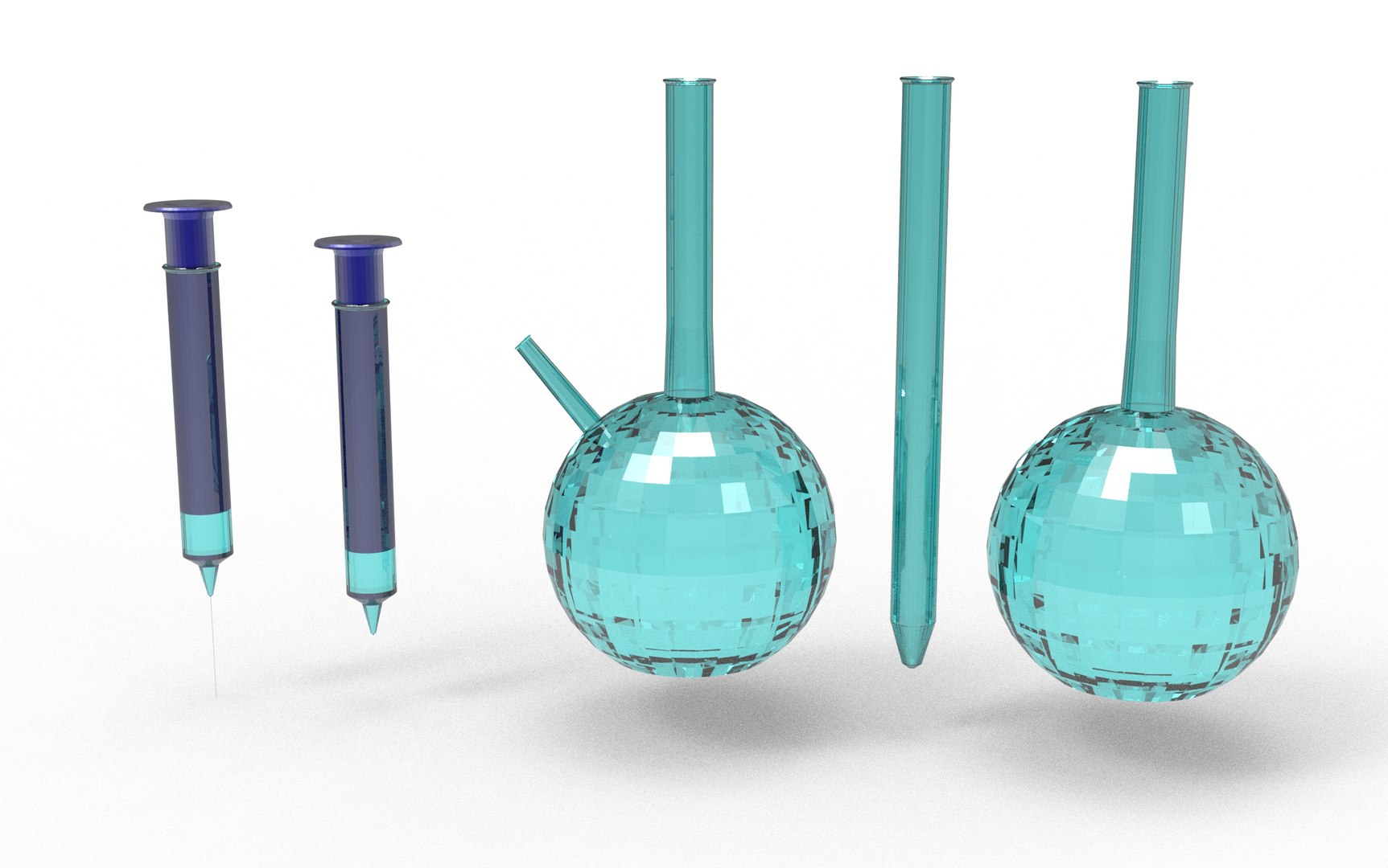 3D Medical Flasks And Syringes - TurboSquid 1972069