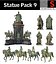 Statue Pack 9 3d Model