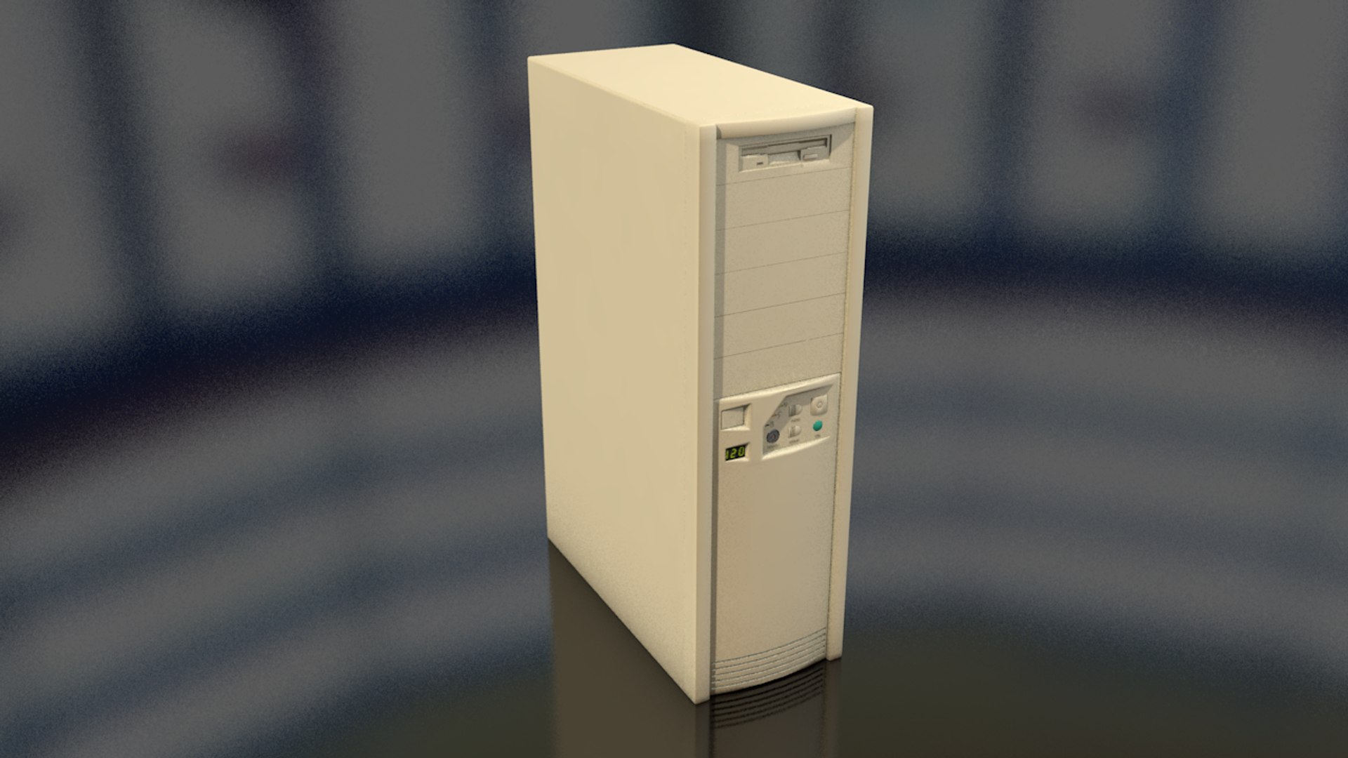 Vintage cpu tower model - TurboSquid 1449954