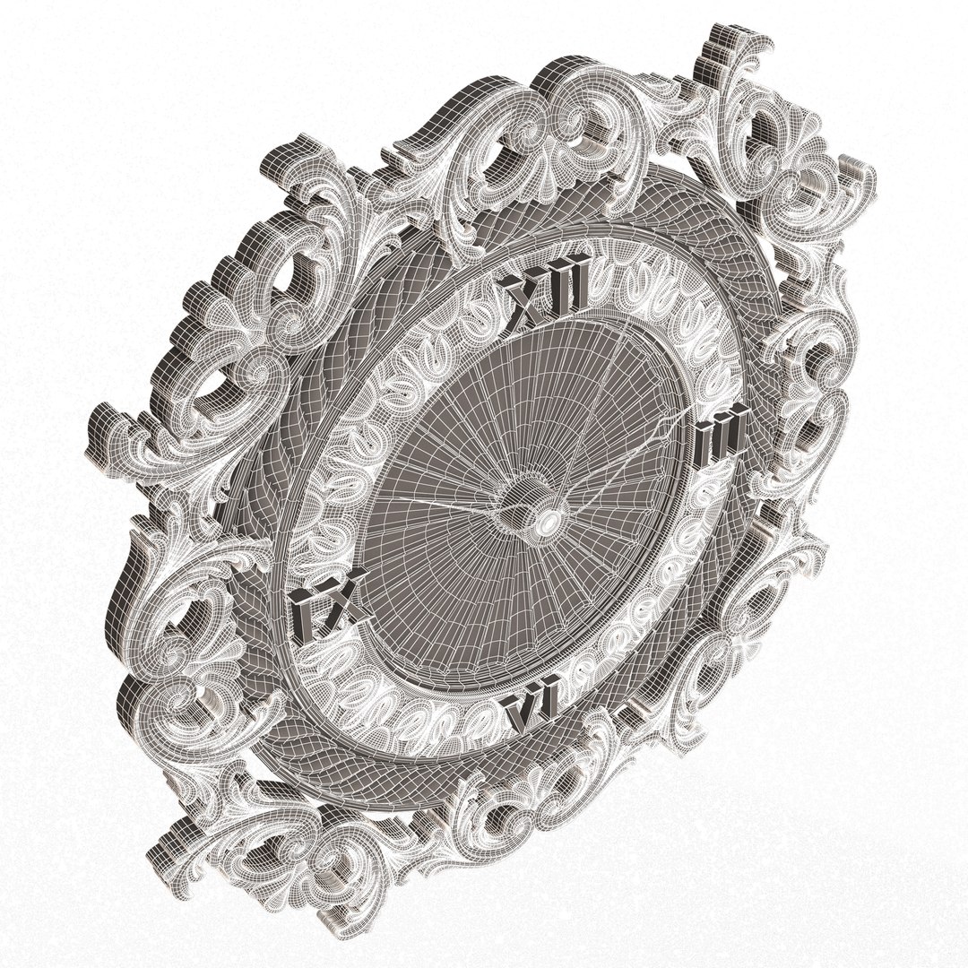 Classic Wall Clock 019 Gold 3D Model - TurboSquid 2138093