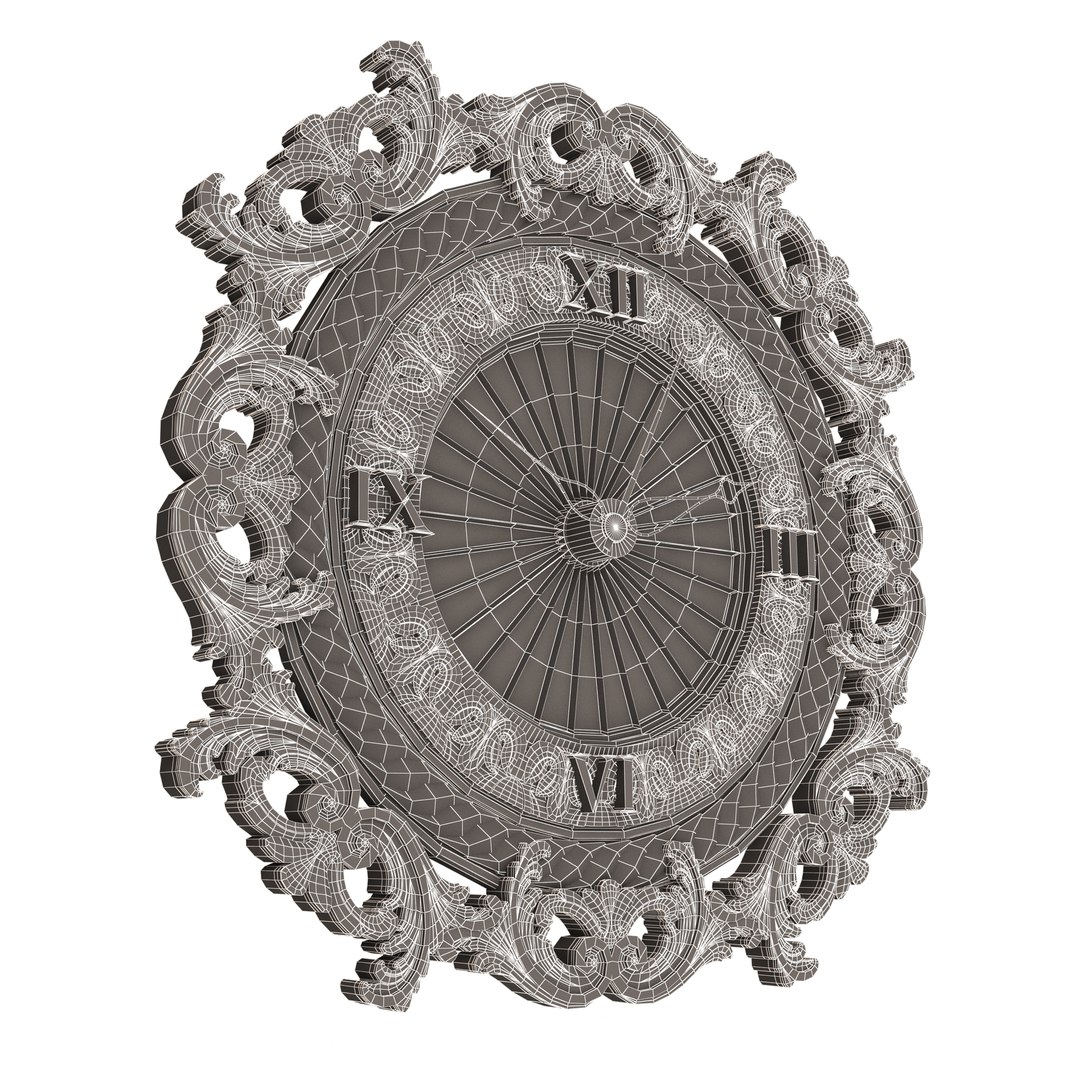 Classic Wall Clock 019 Gold 3D Model - TurboSquid 2138093