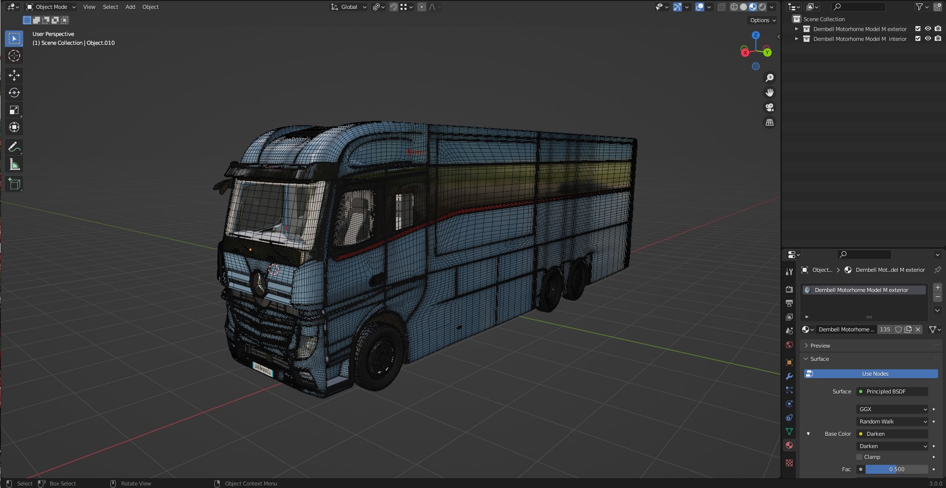 Dembell Motorhome Model M Blue Class A Mercedes-Benz Actros Gigaspace ...