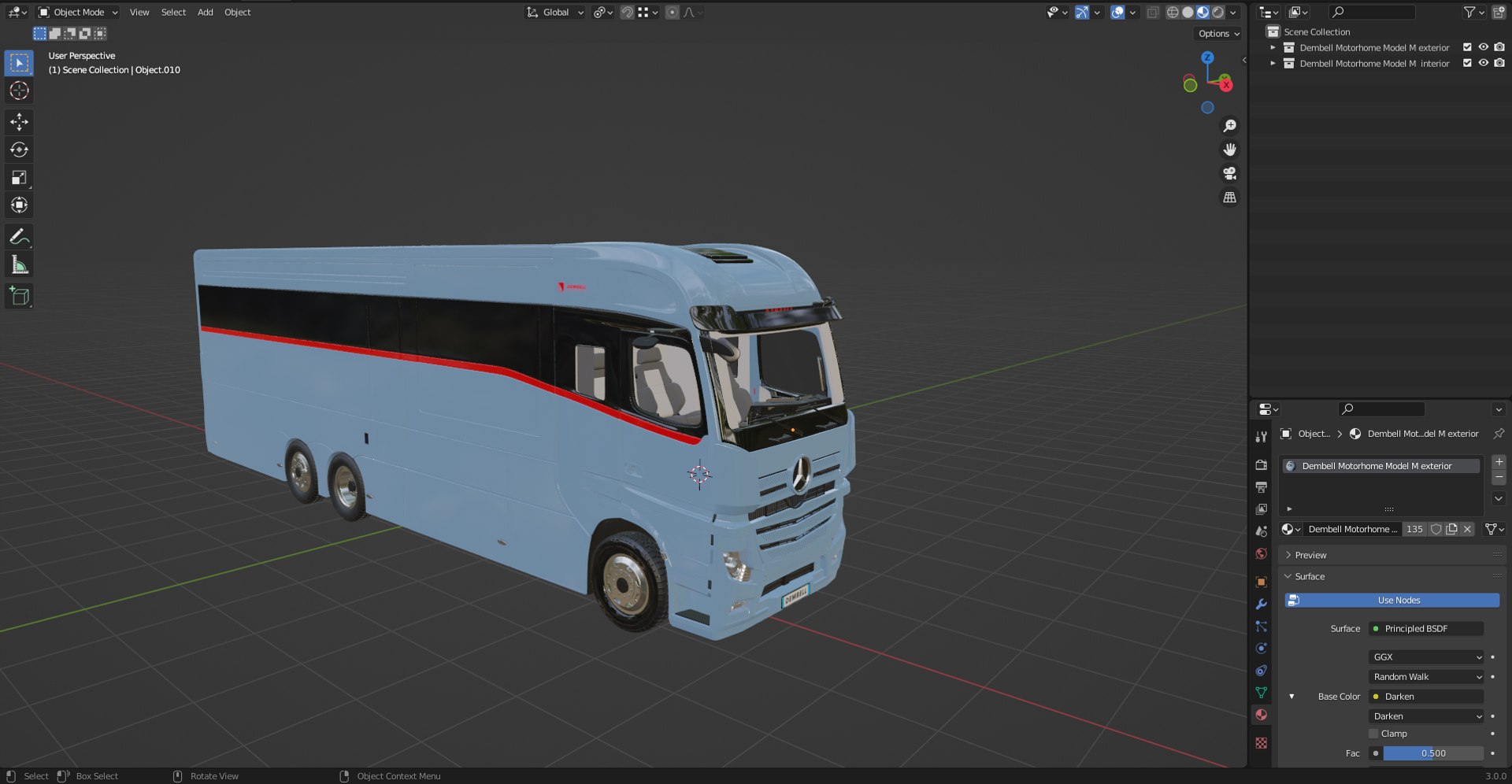 Dembell Motorhome Model M Blue Class A Mercedes-Benz Actros Gigaspace ...