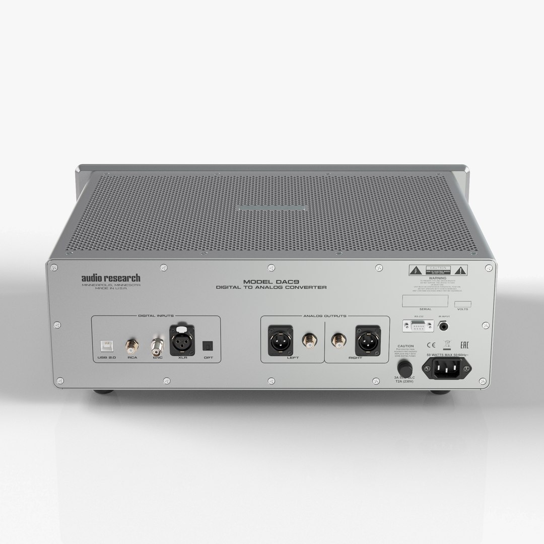 Audio Research DAC 9 Tube DAC Silver 3D - TurboSquid 2007836