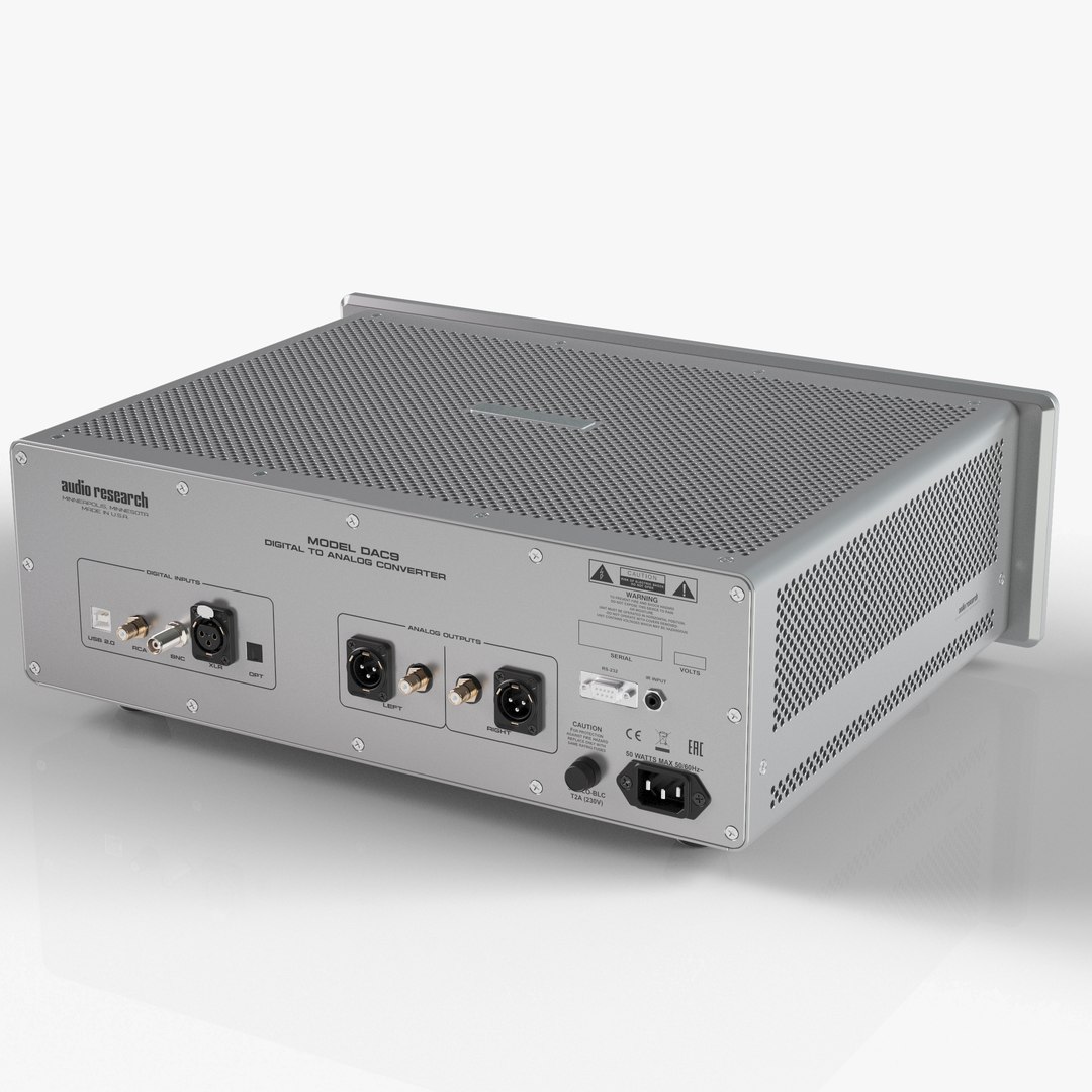 Audio Research DAC 9 Tube DAC Silver 3D - TurboSquid 2007836