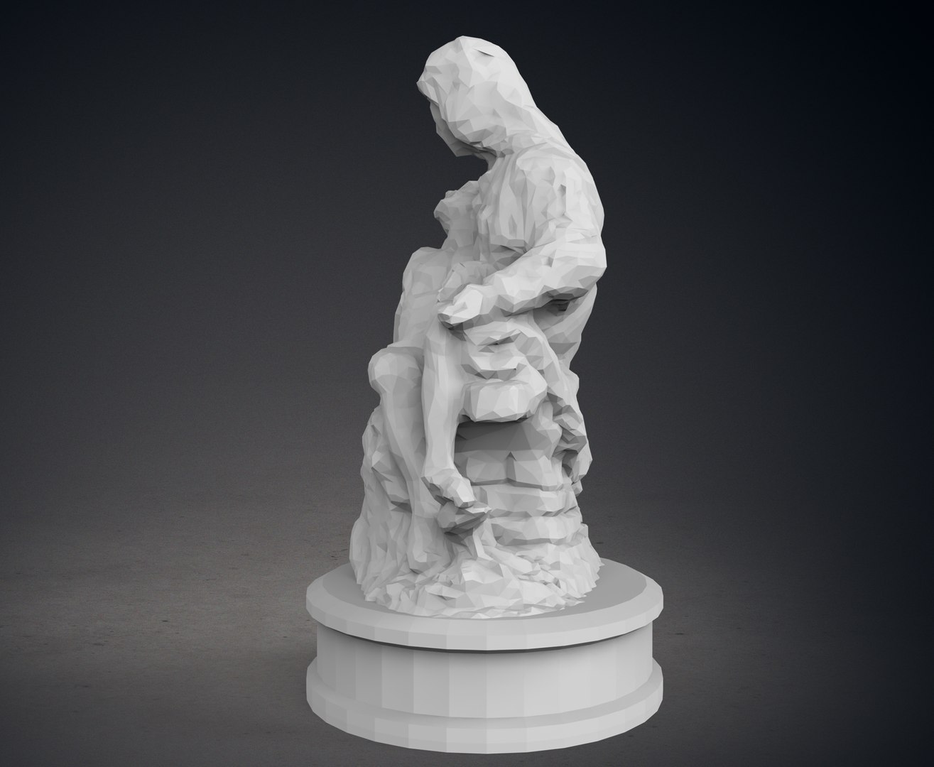 Low Poly Pieta Statue 3D Model - TurboSquid 2226331