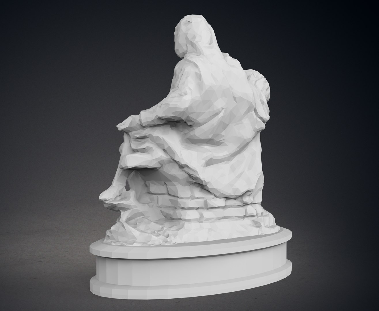 Low Poly Pieta Statue 3D Model - TurboSquid 2226331