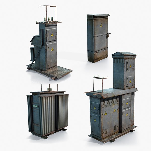 modelo 3d Cajas de transformadores Low-Poly Low-poly - TurboSquid 2206609