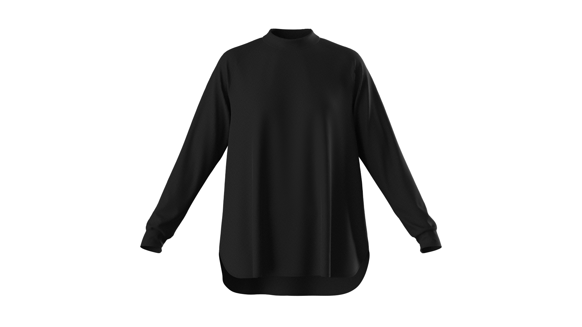 Female Oversized Raglan Longsleeve Model - TurboSquid 2174276