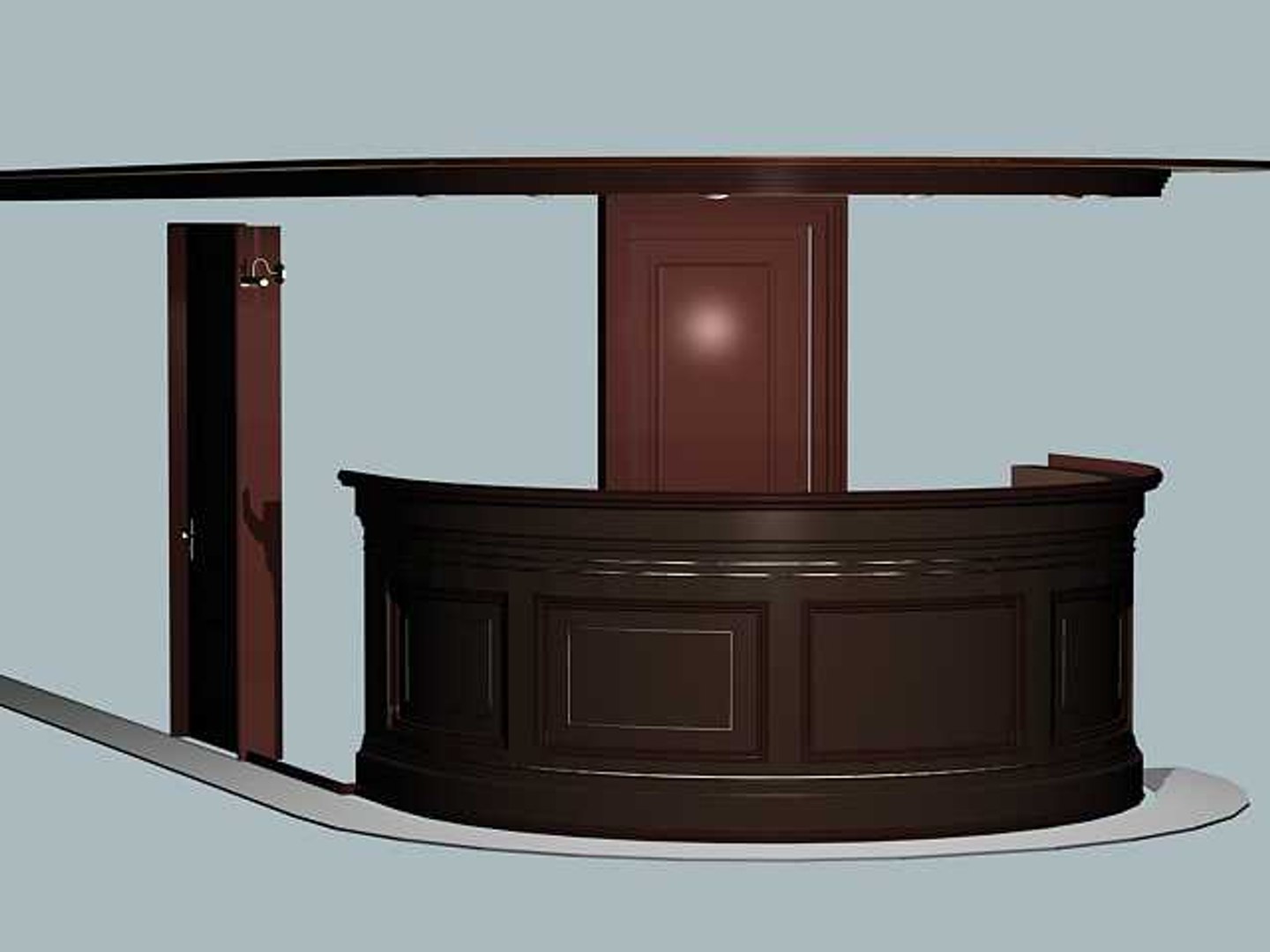 3d Bar Counter Model