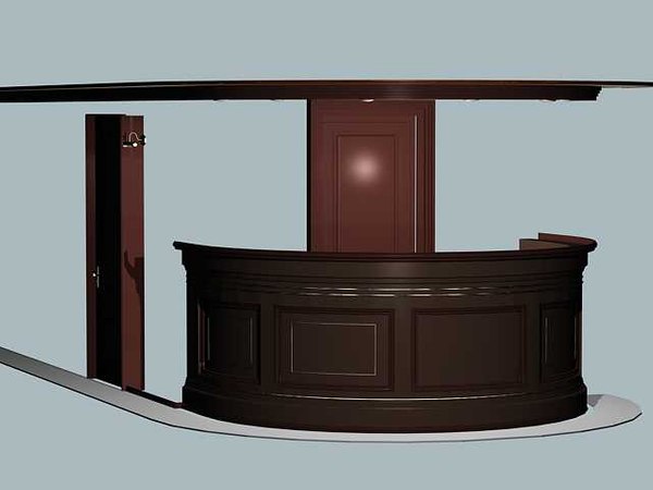 3d bar counter model