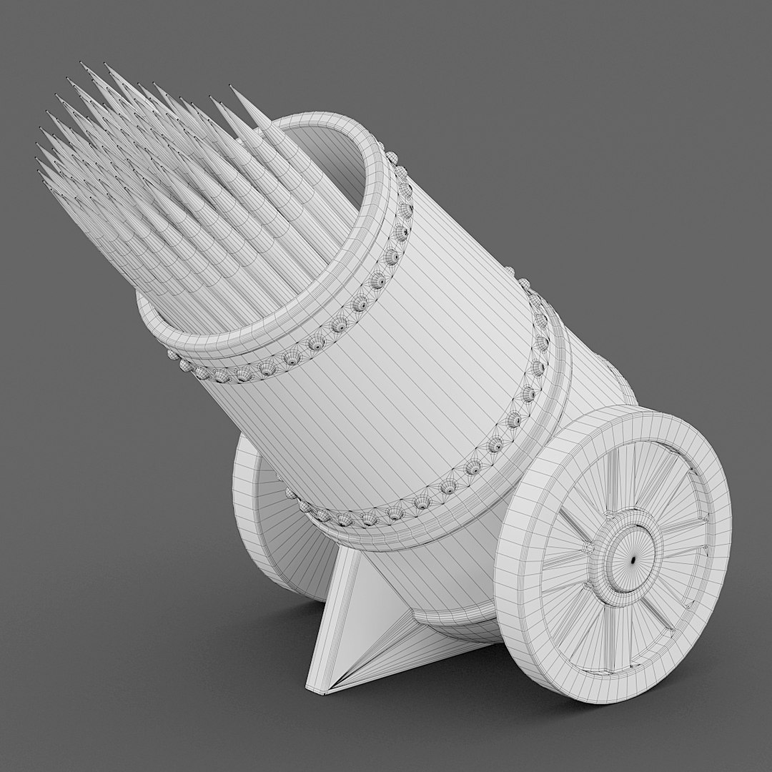 cannon toothpick holder 3d model