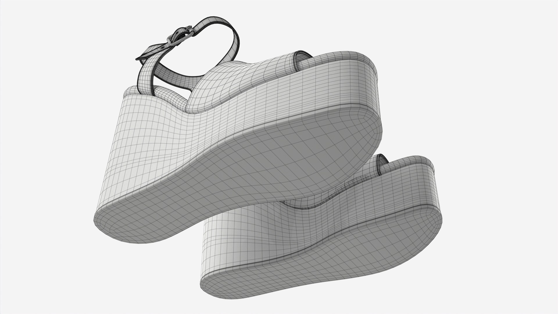 Turquoise Women Shoes 3D Model - TurboSquid 1921048