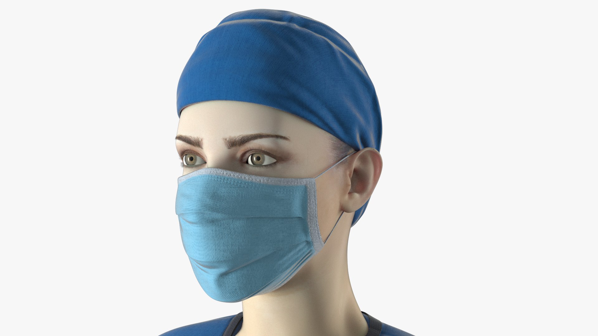 3D Female Face Mask Model - TurboSquid 1545631