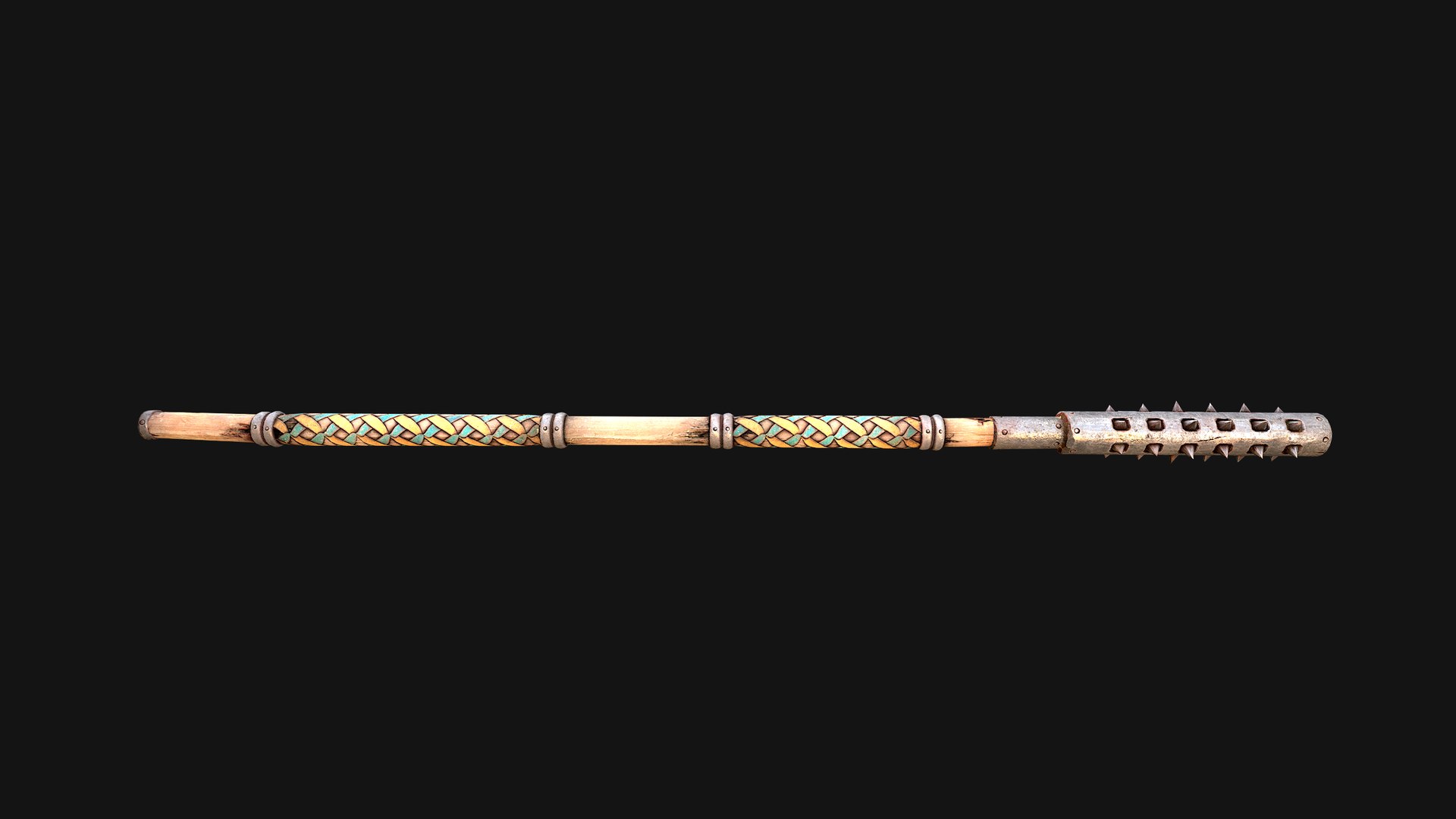 3D Medieval Polearms Mace Iron War Staff Weapon Set - TurboSquid 2542886