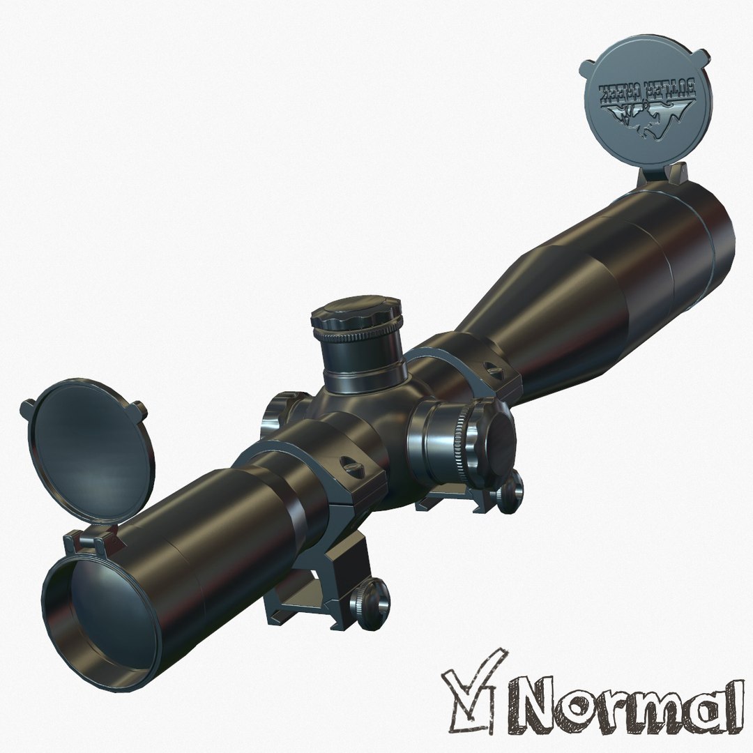 3d Optical Scope Normal Maps