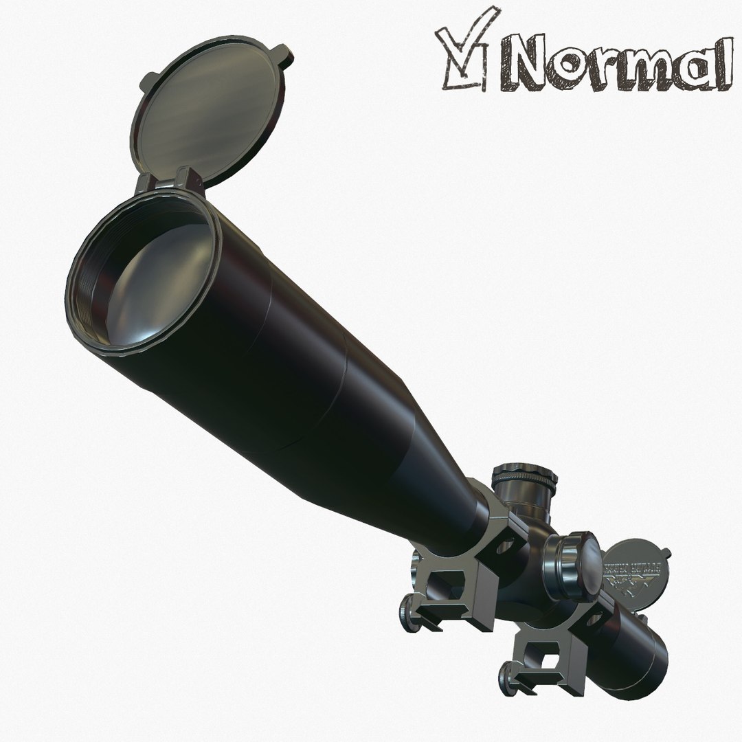 3d Optical Scope Normal Maps