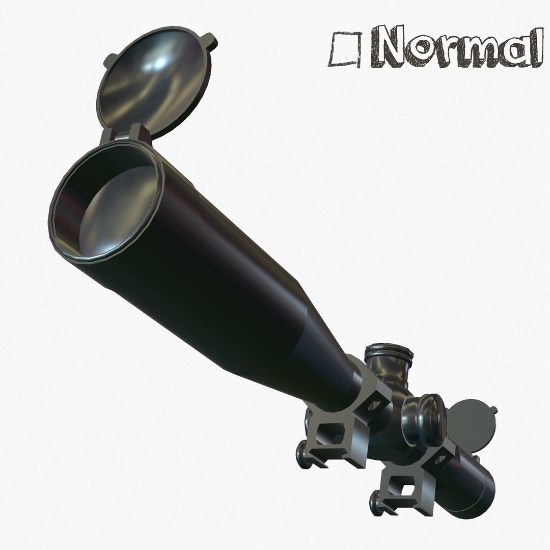 3d Optical Scope Normal Maps