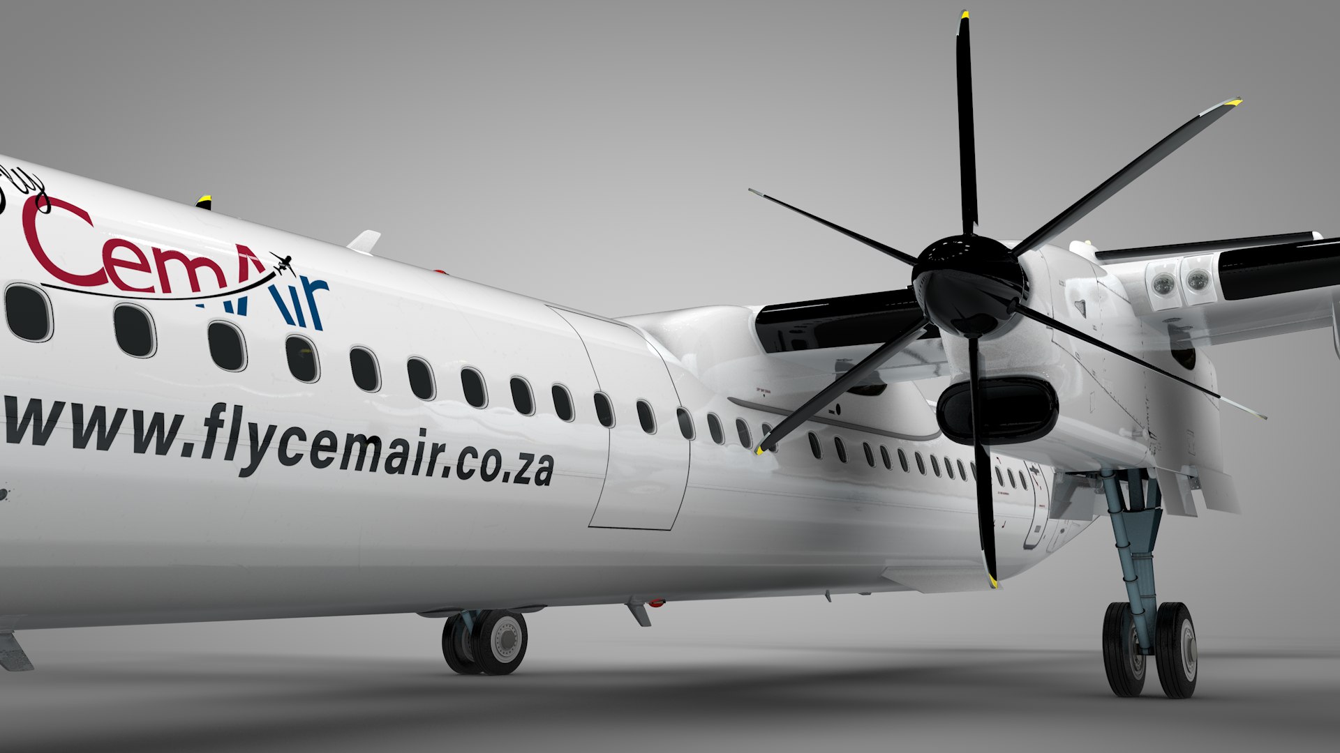 Cemair Bombardier DHC-8 Q400 Dash 8 L1577 3D Model - TurboSquid 1822714