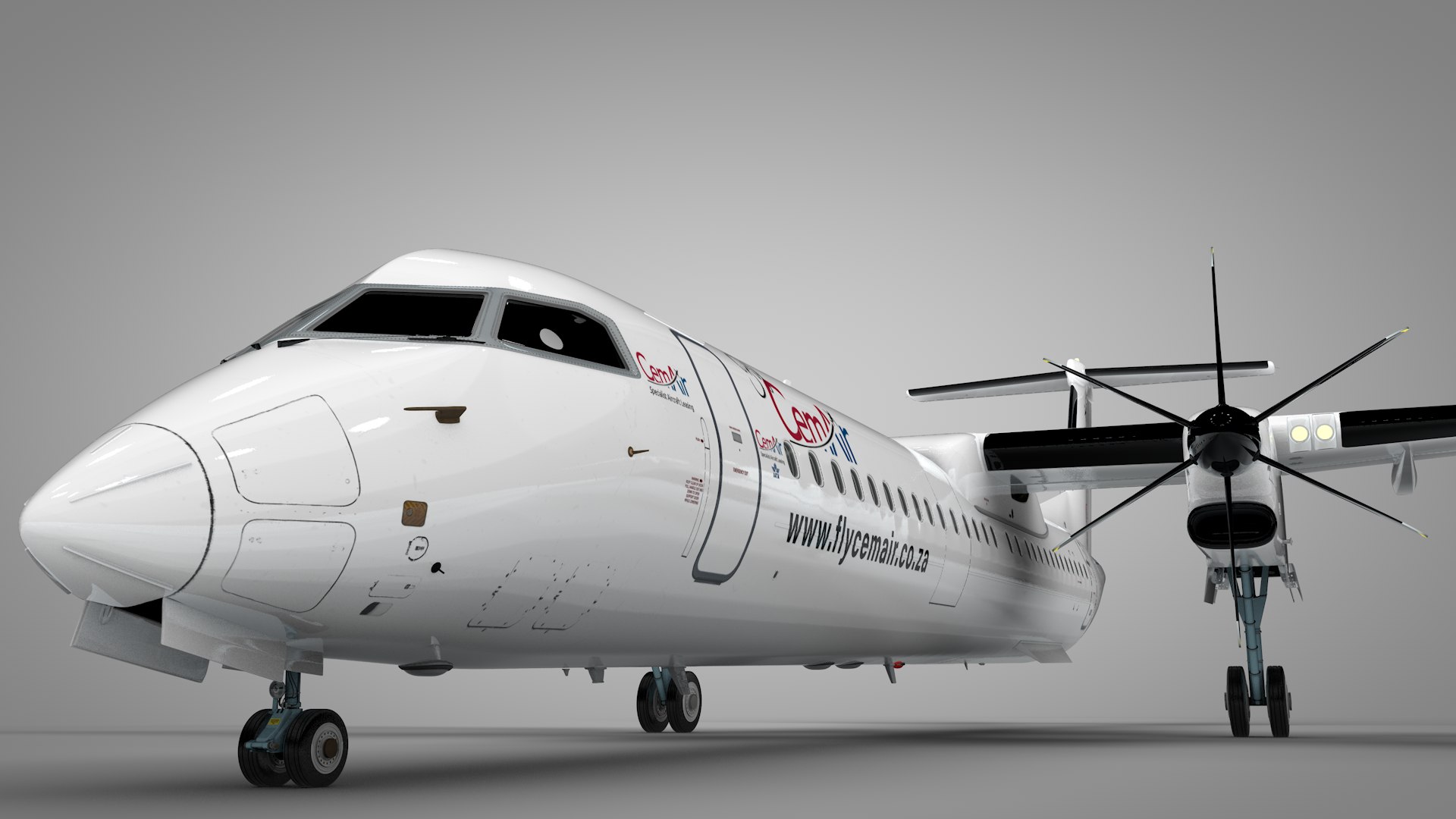 Cemair Bombardier DHC-8 Q400 Dash 8 L1577 3D Model - TurboSquid 1822714