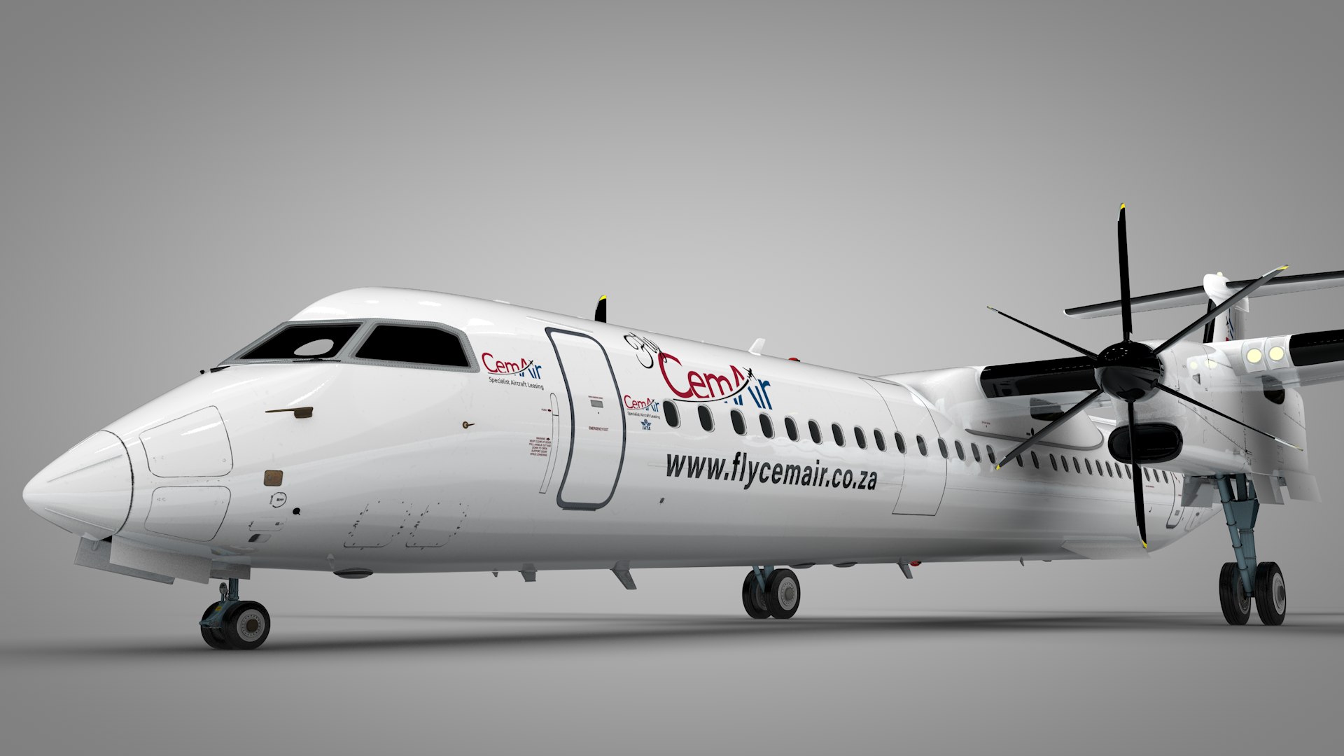 Cemair Bombardier DHC-8 Q400 Dash 8 L1577 3D Model - TurboSquid 1822714
