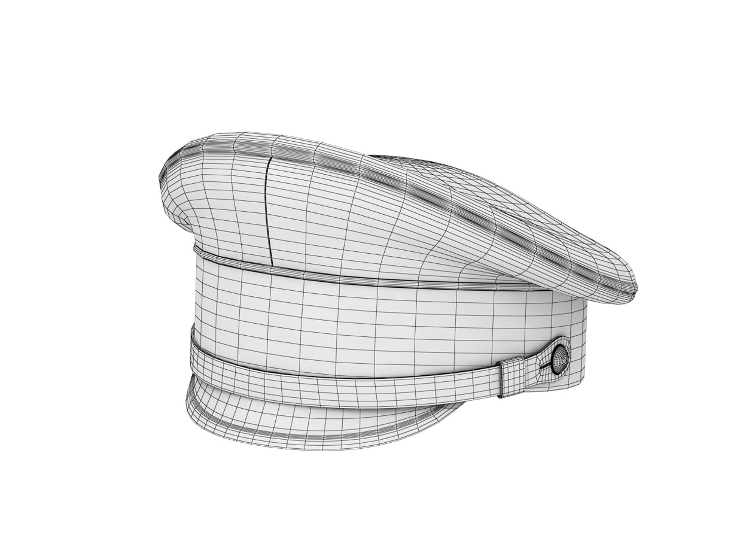 3d Model Cap Military