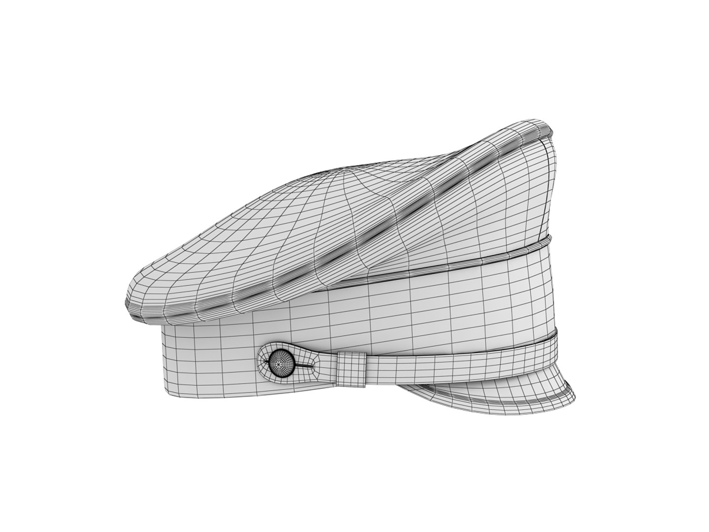 3d Model Cap Military