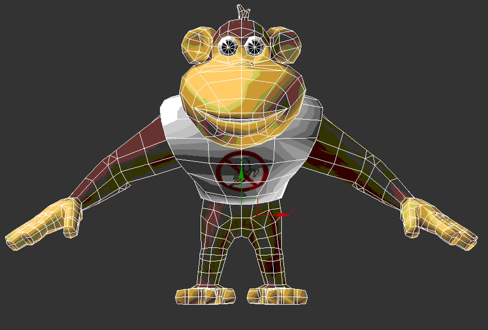 3d monkey toon model