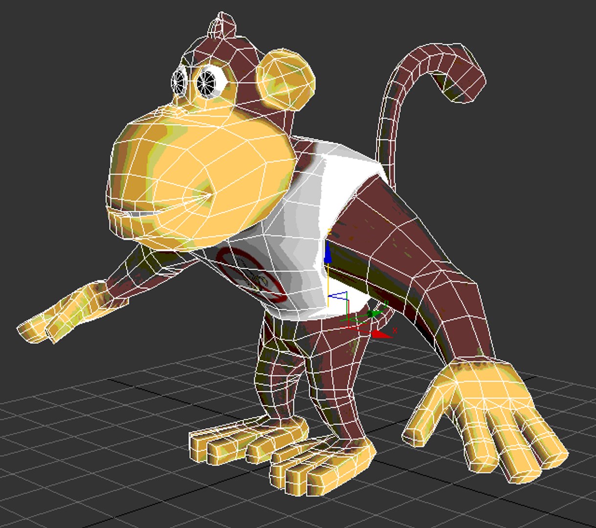 3d monkey toon model