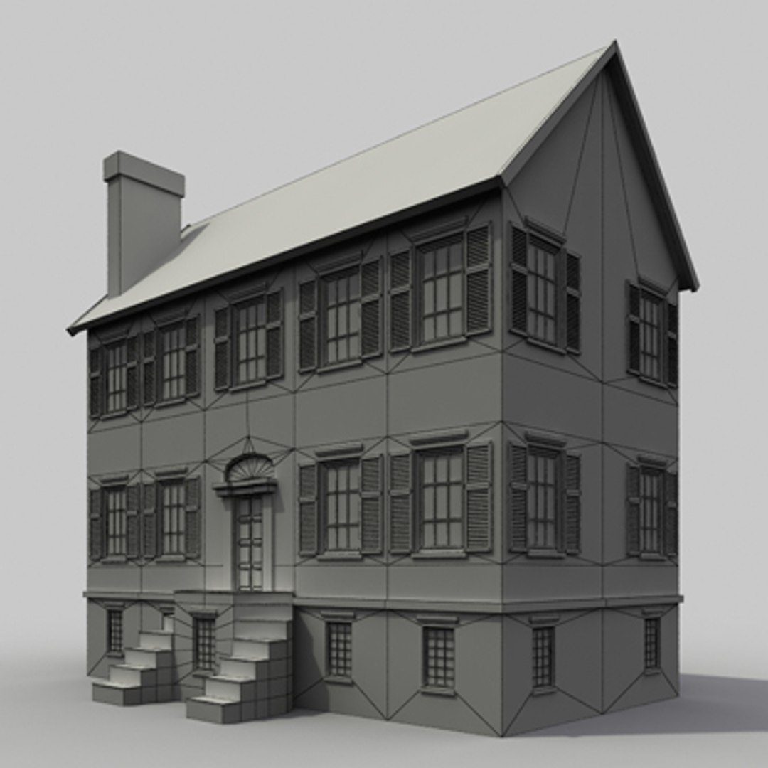 3d Small Town House Building