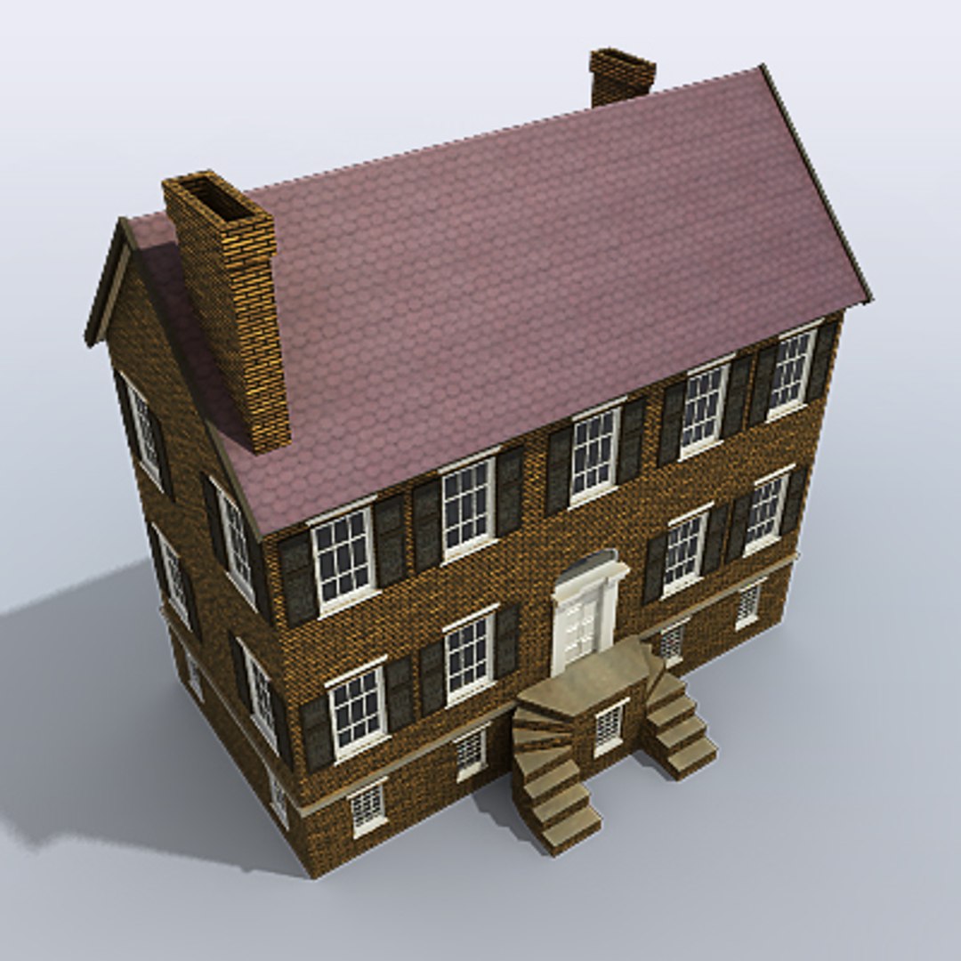 3d Small Town House Building