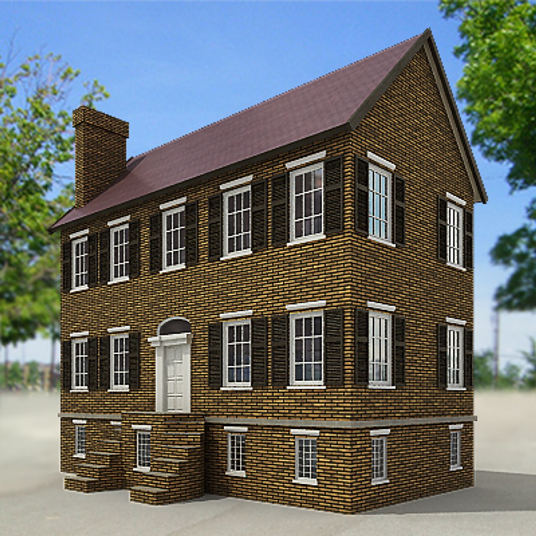 3d Small Town House Building