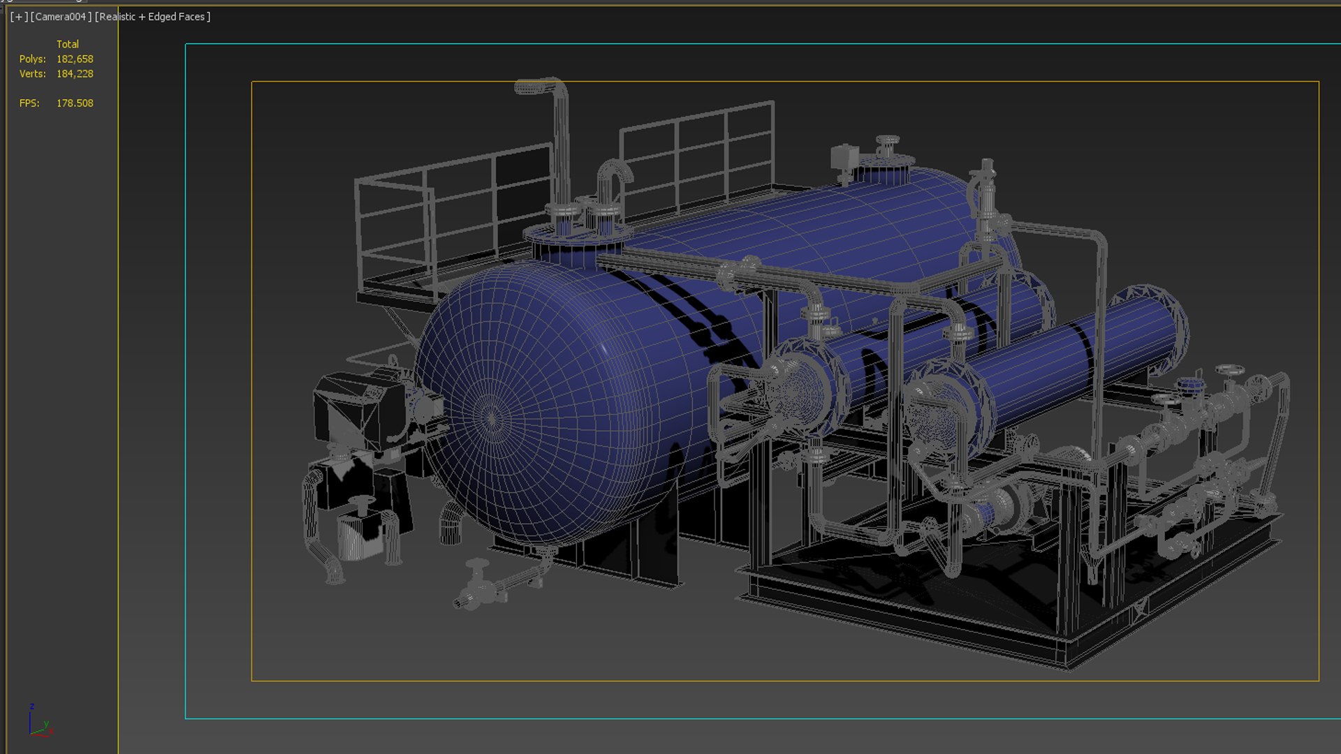 3D Model Senergy Valve Pipe Liquid Gas Oil Heater Equipment Machine ...