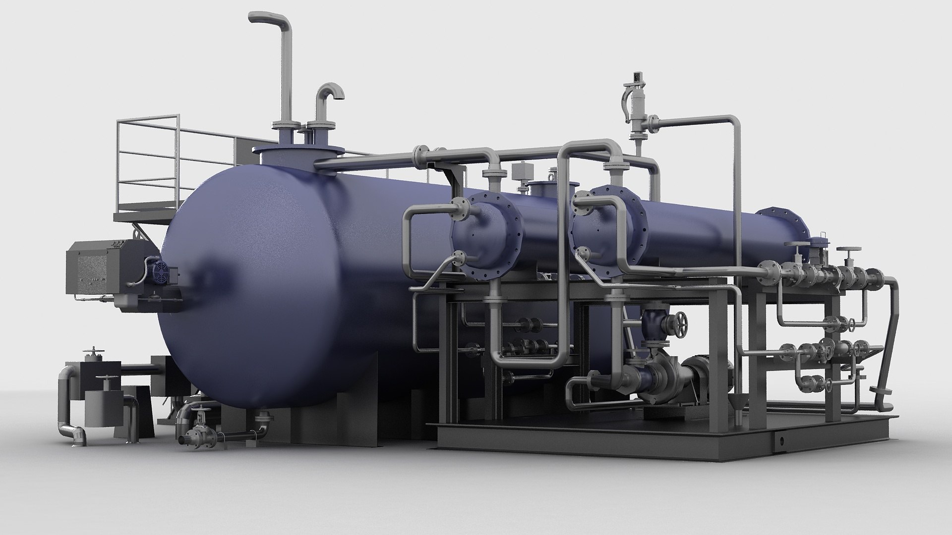 3D Model Senergy Valve Pipe Liquid Gas Oil Heater Equipment Machine ...