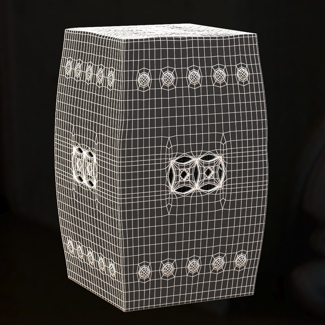 3d Model Yellow Chinese Stool